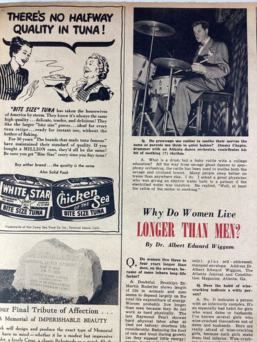 Atlanta GA Print Ad 1950 AJC Jimmy Chaplin Drummer Clark Grave Yeomans ...