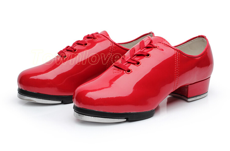 Unisex Tap Dance Shoes Women Men Jazz Step Dance Shoes Lace Up Clogging ...