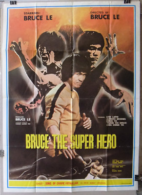 BRUCE THE SUPER HERO (BRUCE LE) Original 39x27" Lebanese Movie Poster ...