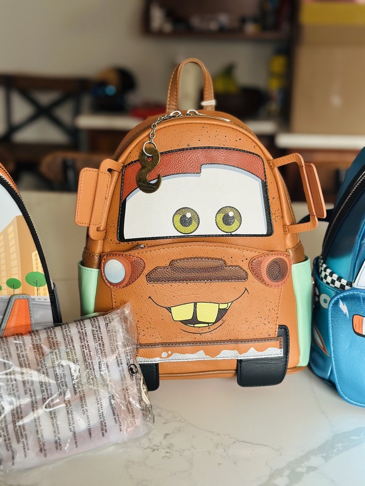 Loungefly Pixar Cars Backpack Bundle Mater, Mack , Dinoco Blue McQueen ...