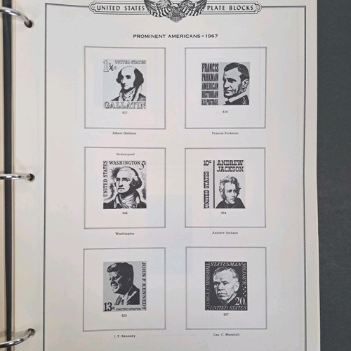Plate Block Stamp Album 1961-1968 Partial Collection 55 Pages USA ...