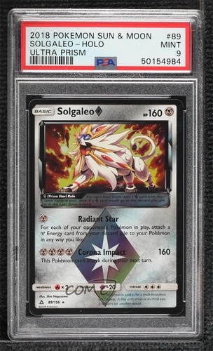 Prism Star - Solgaleo Prism Star Pokémon Sun & Moon Ultra PSA 9 MINT ...
