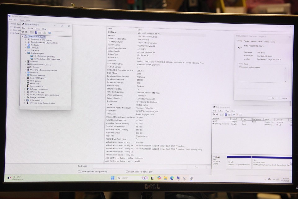 Aurora R9 | i5-9500, RTX 2060 Super, 16GB Ram, 256GB NVMe, Liquid Cool ...