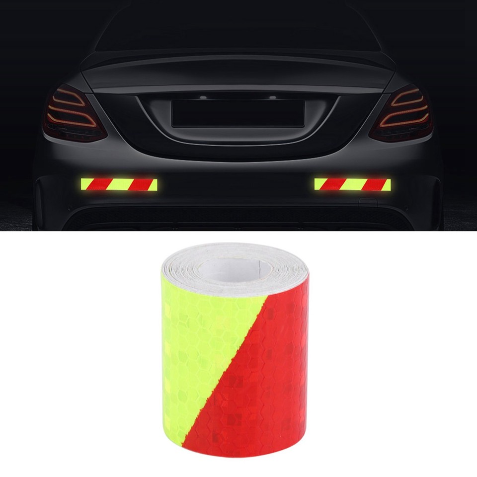 Car Safety Reflective Tape 5cm x 3m Fluorescent Red Warning Sticker | eBay