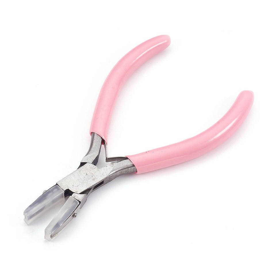 Multi-Purpose Carbon Steel Jewelry Pliers Pink Handle Strong Beading ...