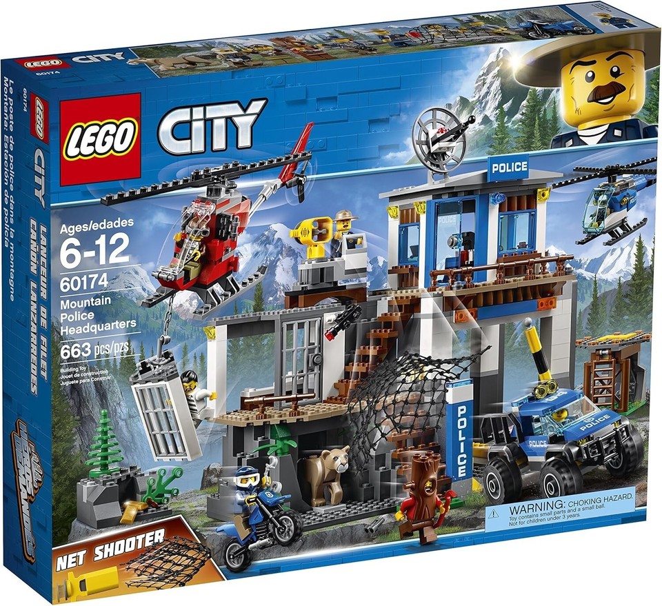 LEGO City Mountain Police Headquarters 60174 Building Kit (663 Pieces ...