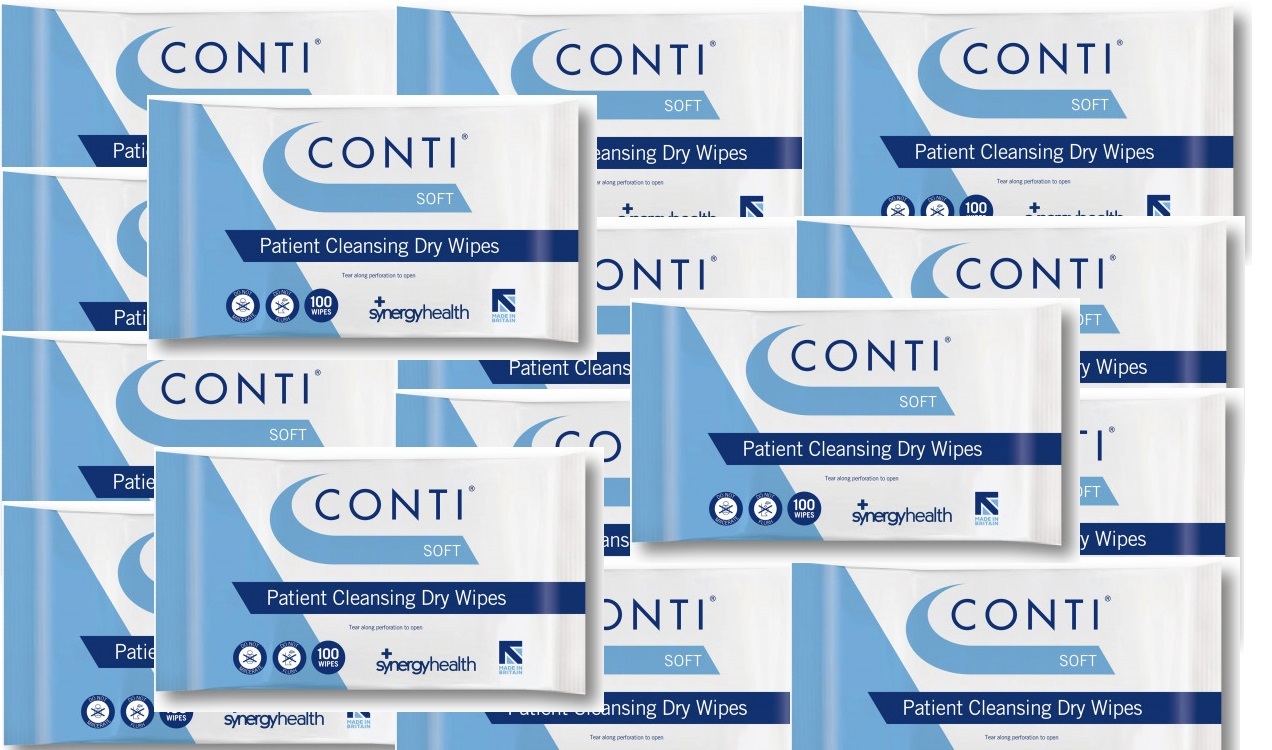 Synergy Conti Soft Large Patient Cleansing Dry Wipes for Everyday ...