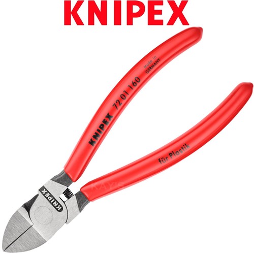 Knipex Plastic Cutters 160mm Diagonal Flush Cutting Side Cut Cable Ties ...