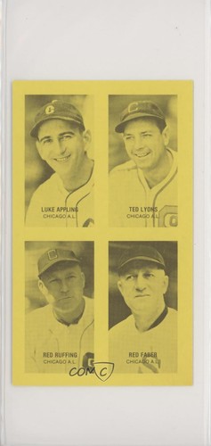 1977 Exhibits 4-in-1 Reprints Luke Appling Ted Lyons Red Ruffing Faber ...