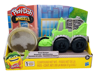 NIB Play-Doh Wheels Street Sweeper Vehicle Gray Sparkle Cement Compound ...
