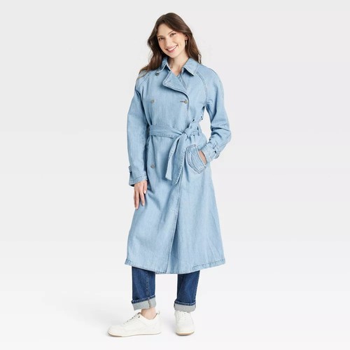 Women's Denim Trench Coat - Universal Thread | eBay