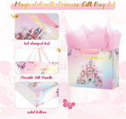 13" Large Pink Castle Birthday Gift Bag with Tissue Paper for Party ...