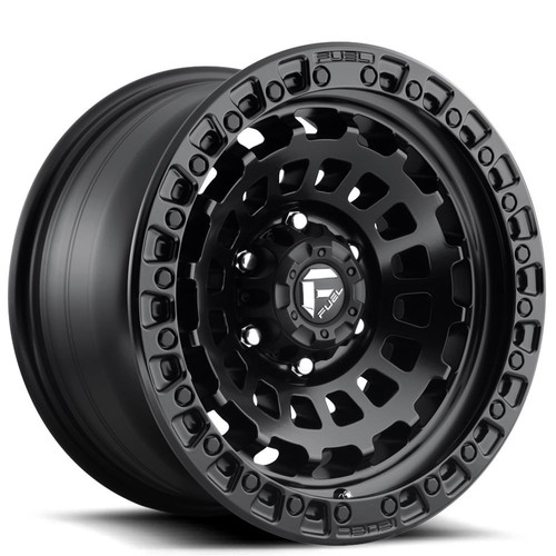 17x9" Fuel Wheels D633 Zephyr Matte Black Off-Road Rims (4 pcs) (B01 ...