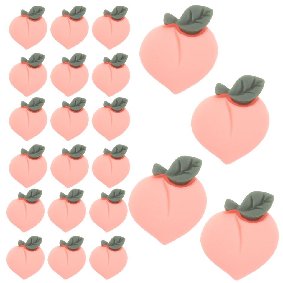 30 Pcs Peach Fruit Pendant Mini Charm Resin Pendants Charms Phone ...