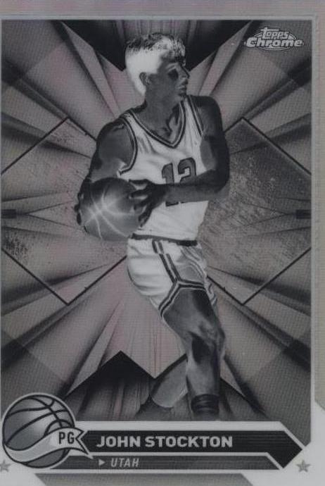 2023-24 Topps Chrome - John Stockton #149 Negative Refractor for sale ...