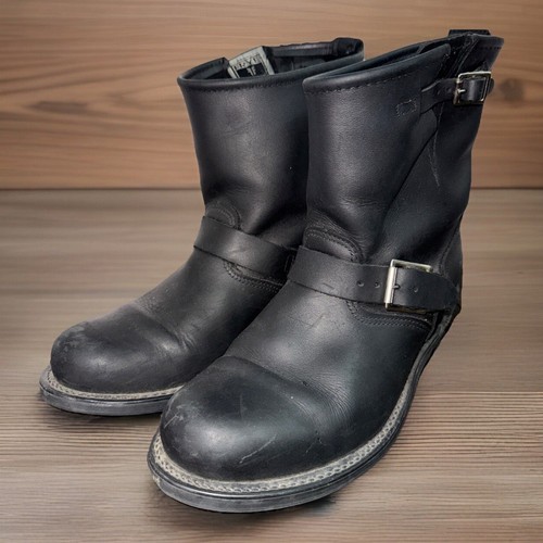 Frye Engineer Black Buckle Boots Women’s Size 8 M Style 77500 Shorty | eBay