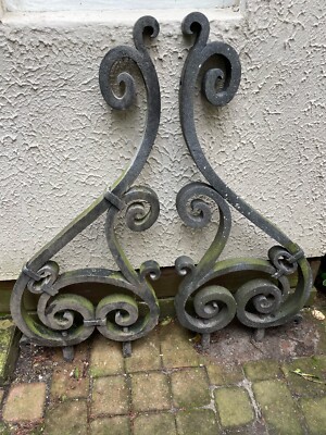 Wrought Iron Corbels Pair Oversize | eBay