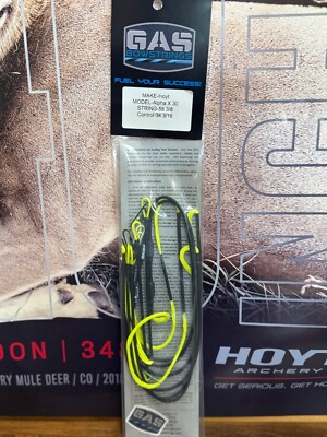 Gas Bowstrings Hoyt Alpha X 30 Strings w/Speed Nocks Flo Yellow | eBay