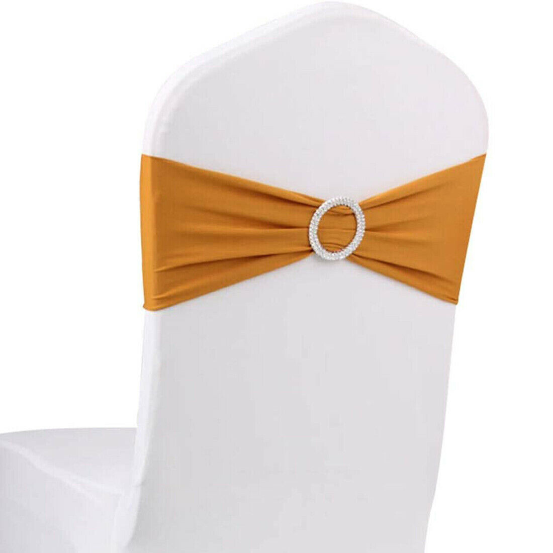 10/20/50/100 Spandex Chair Bands With Buckle Wedding Banquet Chair ...
