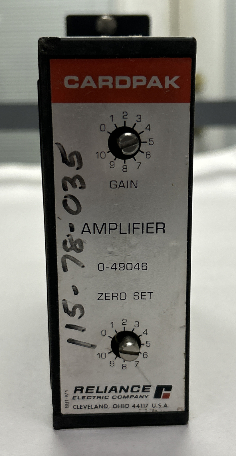 RELIANCE,0-49046,CARDPAK AMPLIFIER MODULE | eBay