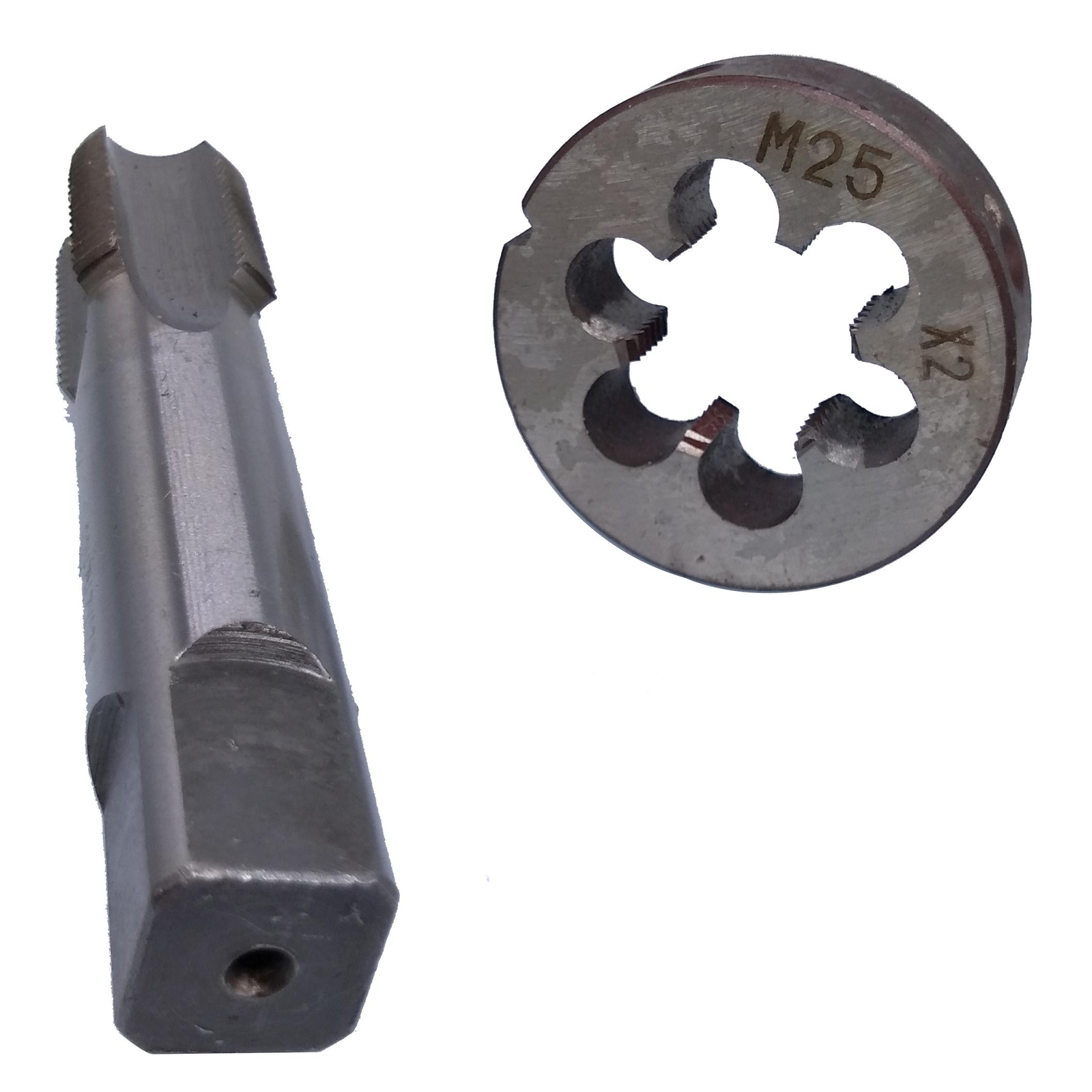 US Stock HSS M25 x 2mm Tap & M 25 x 2.0mm Die Metric Thread R ight Hand ...