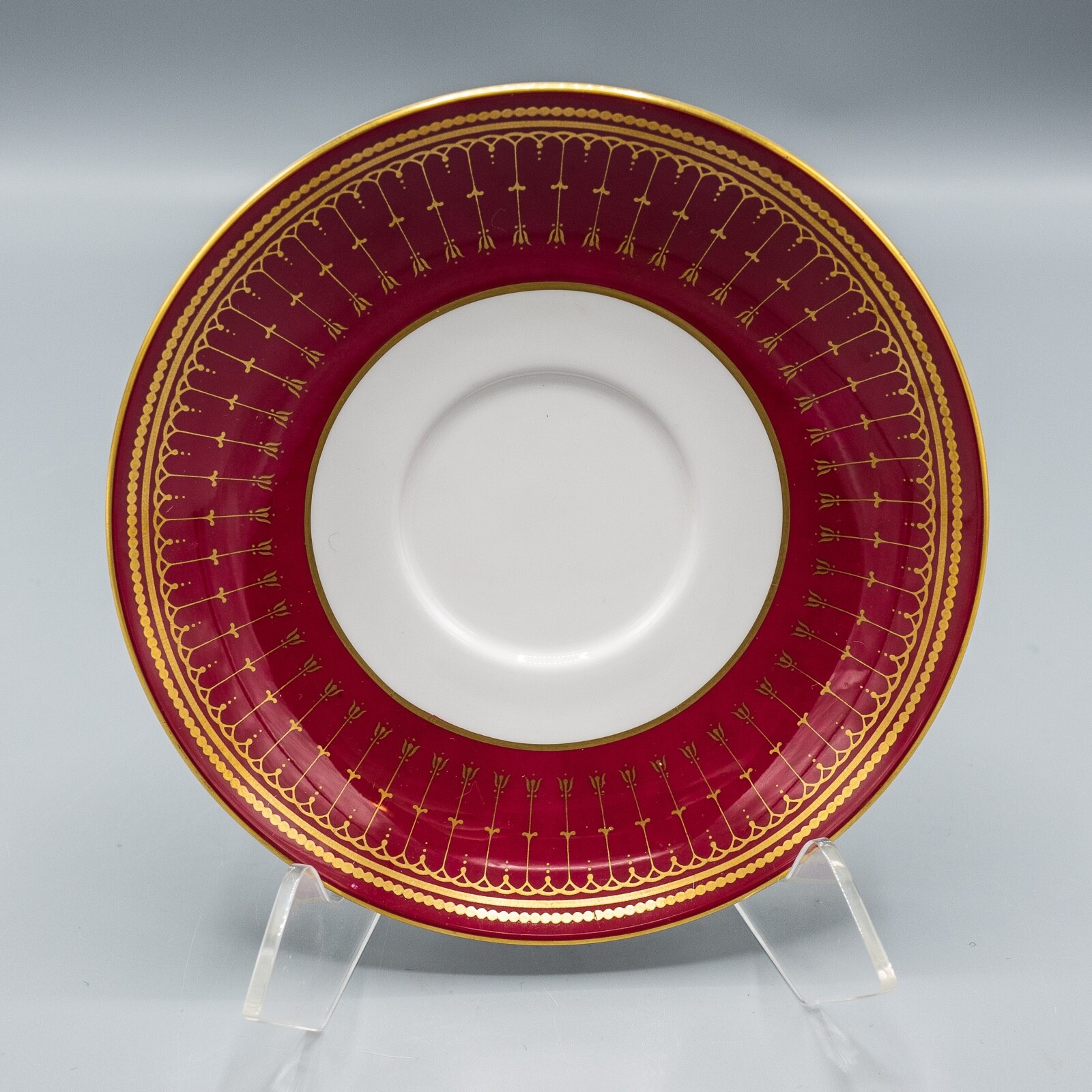 Spode Royal Windsor Red Maroon Saucer 5 5/8" Diameter FREE USA SHIPPING ...