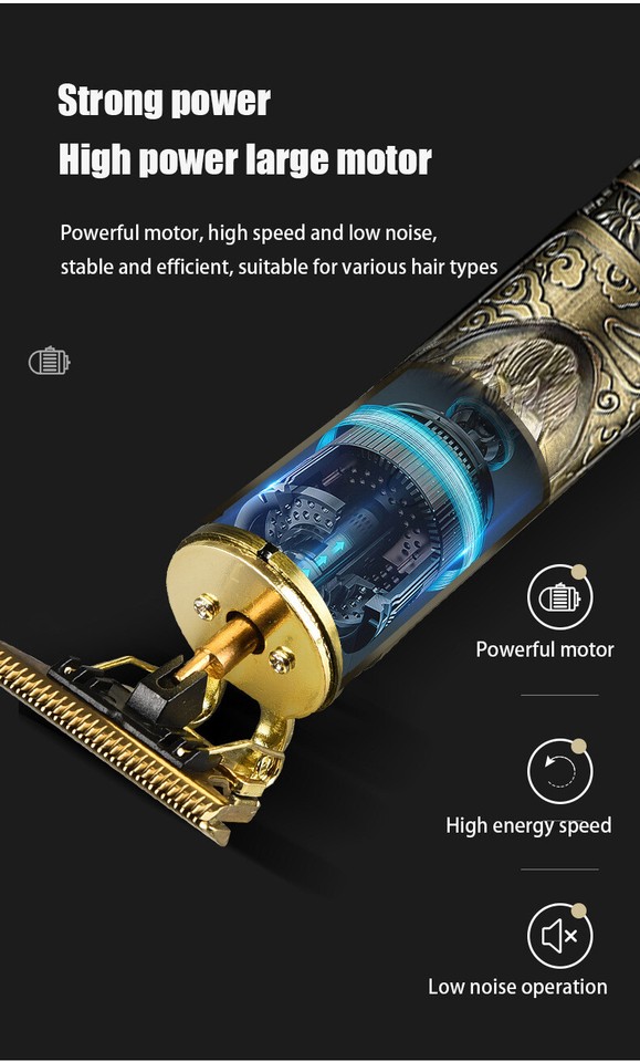 Hair Clippers Dragon Cordless Pro Trimmer Shaving Machine Cutting ...