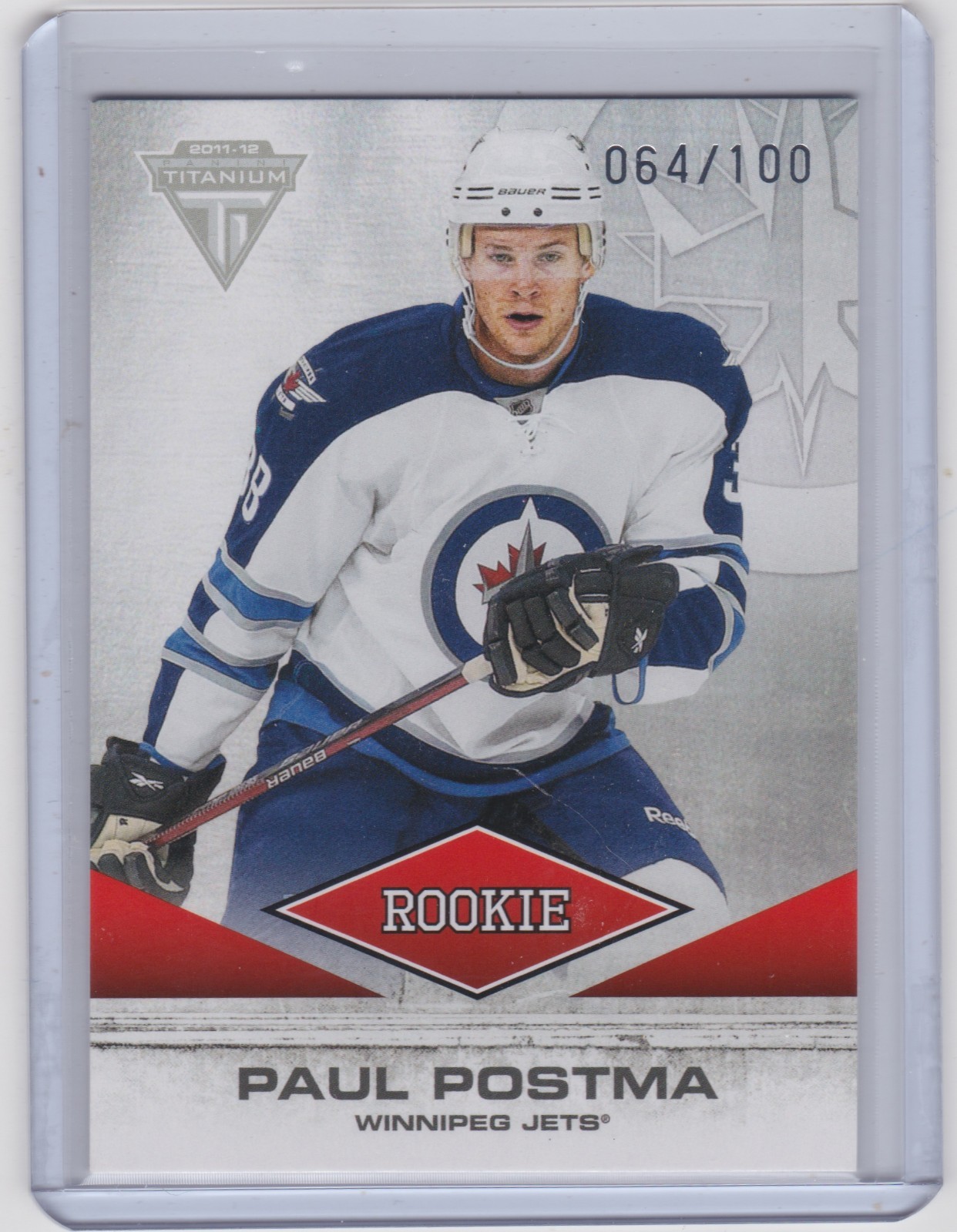 11-12 2011-12 TITANIUM PAUL POSTMA DRAFT POSITION ROOKIE RC /100 157 ...