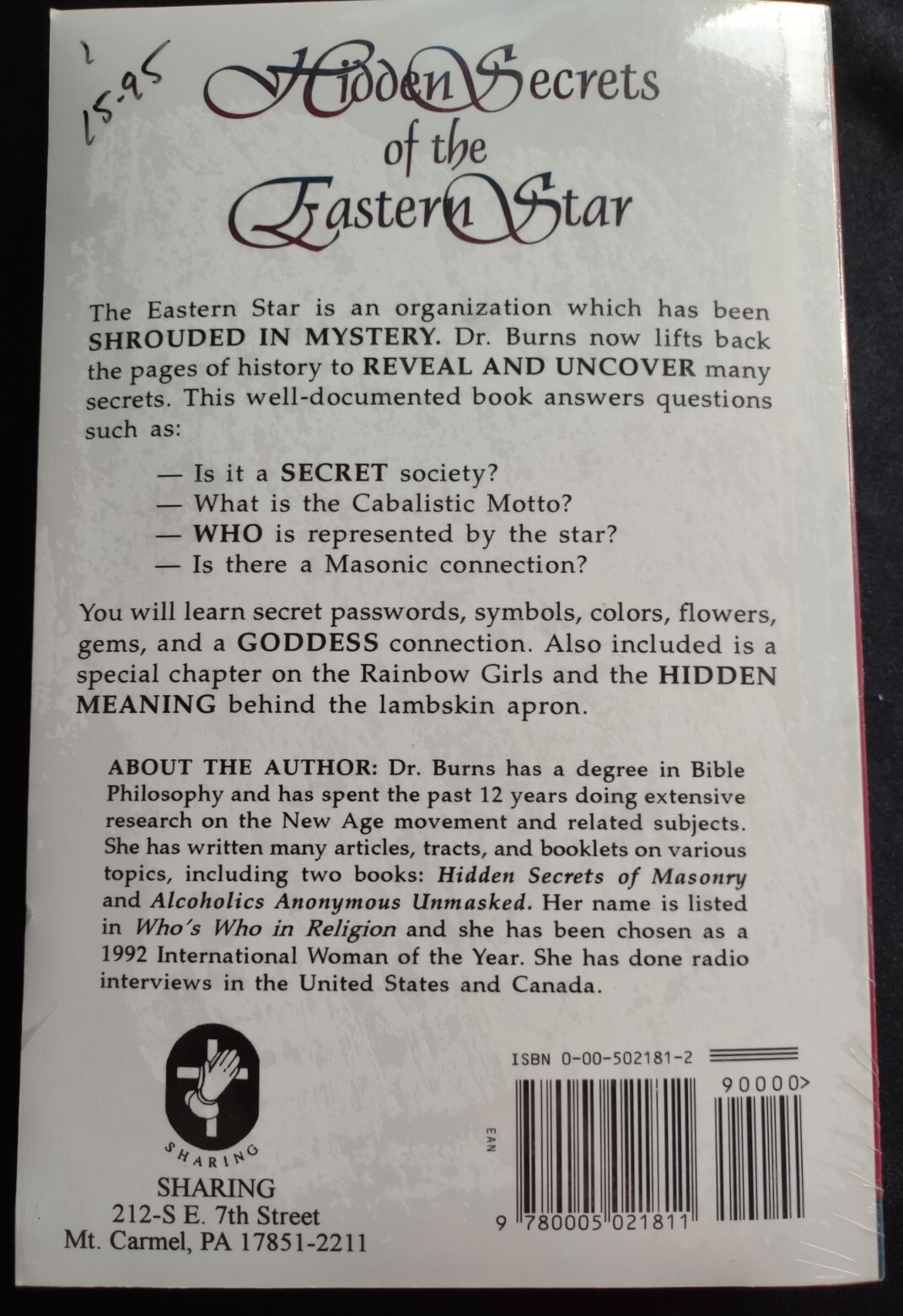 HIDDEN SECRETS OF THE EASTERN STAR by Dr. Cathy Burns - Paperback | eBay