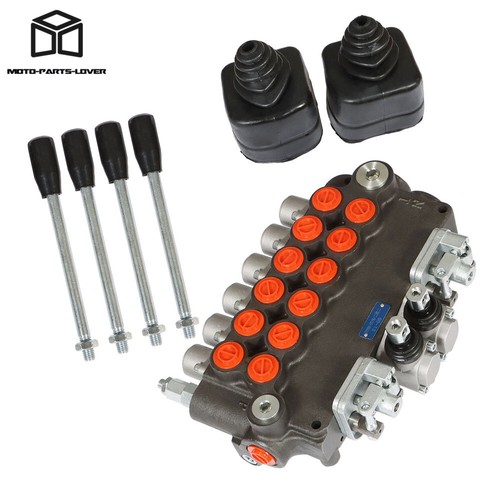 21 GPM Hydraulic Backhoe Directional Control Valve w/ 2 Joystick 6 ...