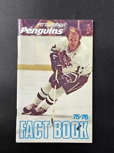 PITTSBURGH PENGUINS 1975-76 NHL HOCKEY MEDIA GUIDE/YEARBOOK 112pp RON ...
