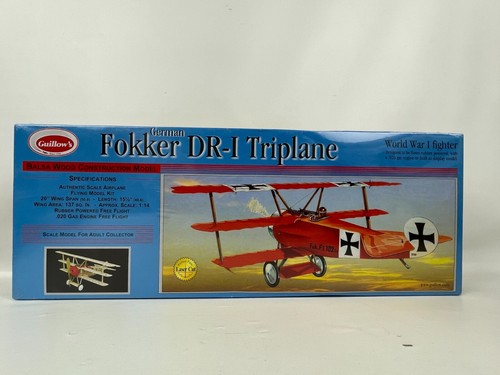 Guillow’s German Fokker DR-1 Triplane Balsa Wood Model WW1 Airplane Kit ...