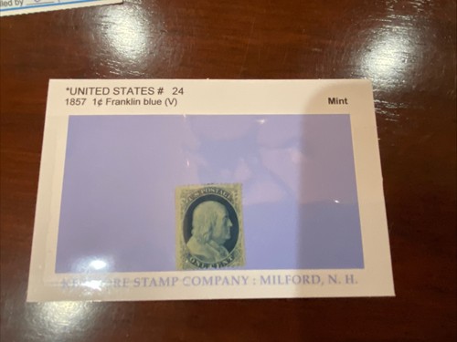 US Scott # 24 MINT / MLH OG 1 ¢ Franklin Fresh Colors A4 | eBay