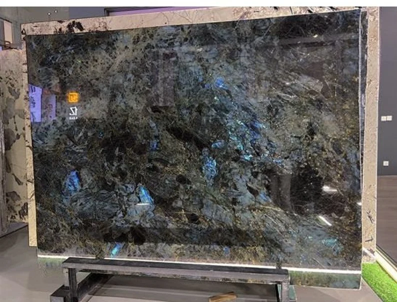Labradorite Counter Top Slab, Gemstone Agate Kitchen Slab Top, Home ...