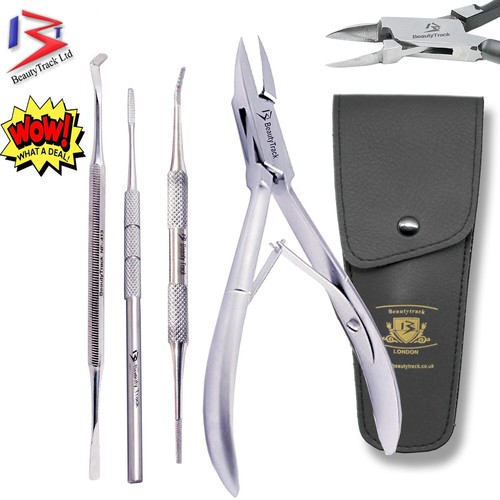 Professional Toe Nail Clippers Black File Ingrown Toenail Tools Thick ...