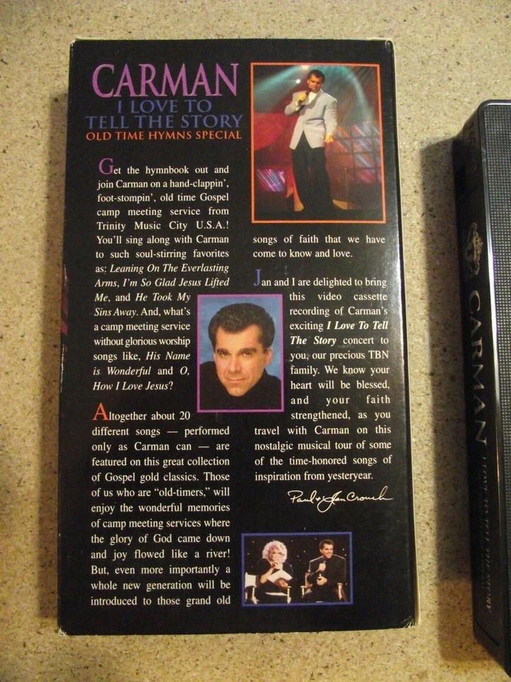 CARMAN I Love To Tell The Story - Old Time Hymns Special. 1999 VHS ...