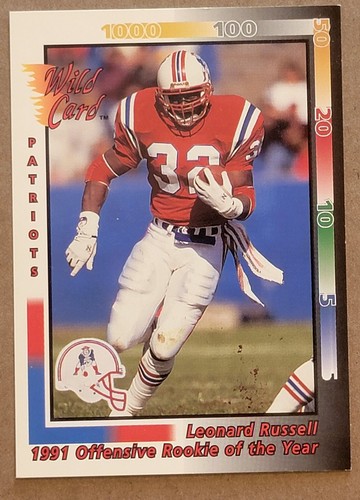 1992 Wild Card Leonard Russell New England Patriots #240 | eBay