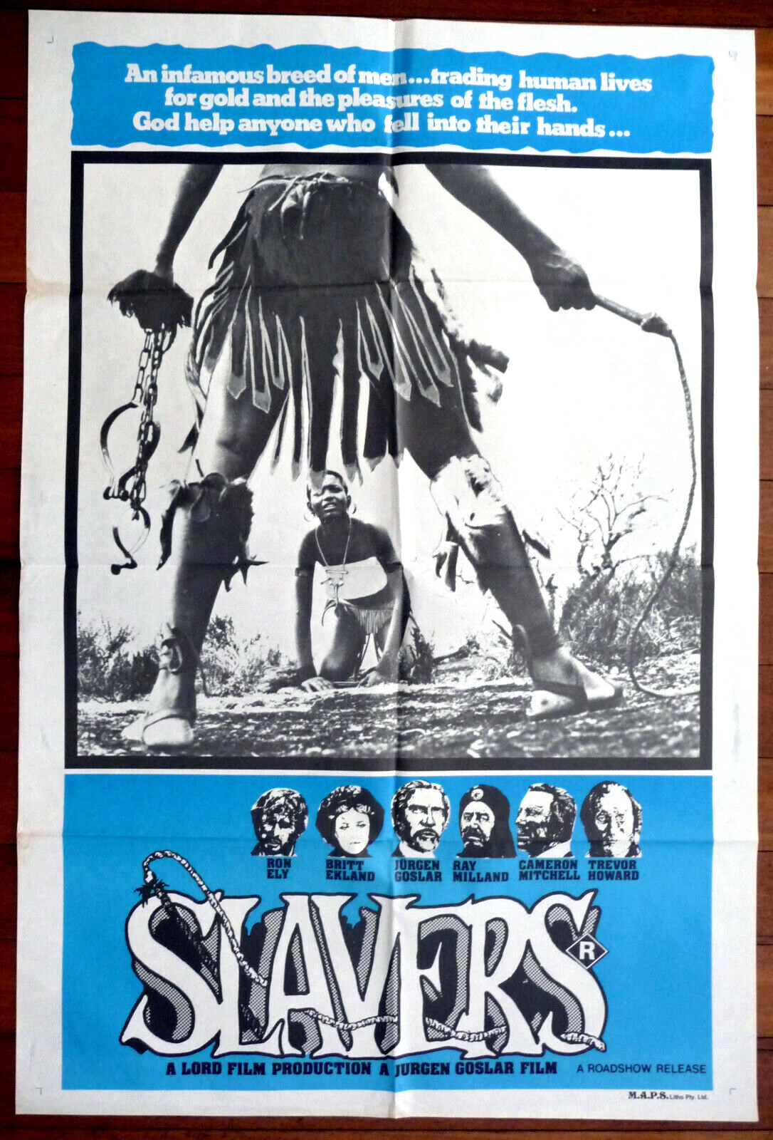 SLAVERS Original 1978 Australian One Sheet Movie Poster Trevor Howard ...