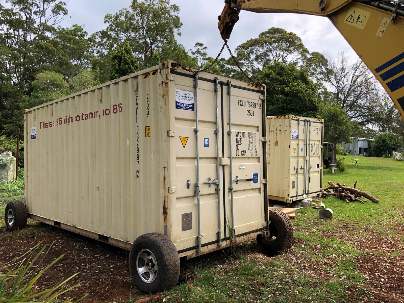SHIPPING CONTAINER WHEELS (PAIR) WITH LANCRUISER HUB , RIMS , TYRES ...