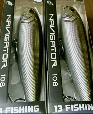 2 - 13 Fishing Navigator 108 N108-4 Pencil Topwater Lures EPIC SHAD ...