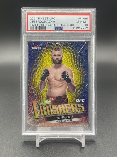2024 Topps Finest UFC Finest Finishers Jiri Prochazka Gold /50 PSA 10 ...