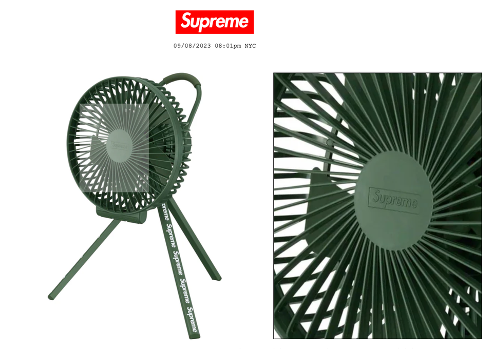 SUPREME CARGO CONTAINER ELECTRIC FAN (OLIVE) FW23 CIRCULATOR NIKE SB ...