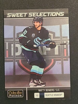 2022-23 OPC Platinum Sweet Selections #SS-2 Matty Beniers Seattle ...