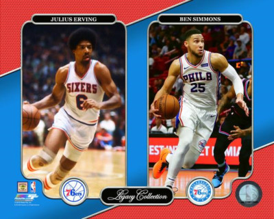 BEN SIMMONS & JULIUS ERVING Philadelphia 76ers LEGACY 8X10 PHOTO | eBay