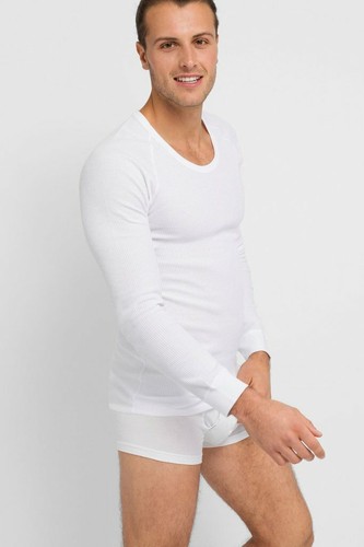 LONG SLEEVE THERMAL HOLEPROOF AIRCEL Size XXL 110cm White T-Shirt ...