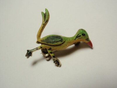 Vintage Mini Roadrunner Bird Plastic Scatter Pin Brooch | eBay