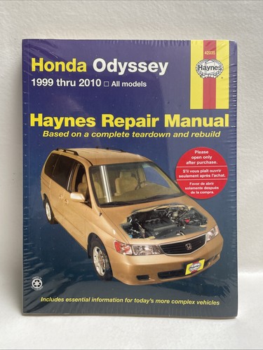 1999-2010 HONDA Odyssey Service Repair Manual HAYNES 42035 Minivan ...