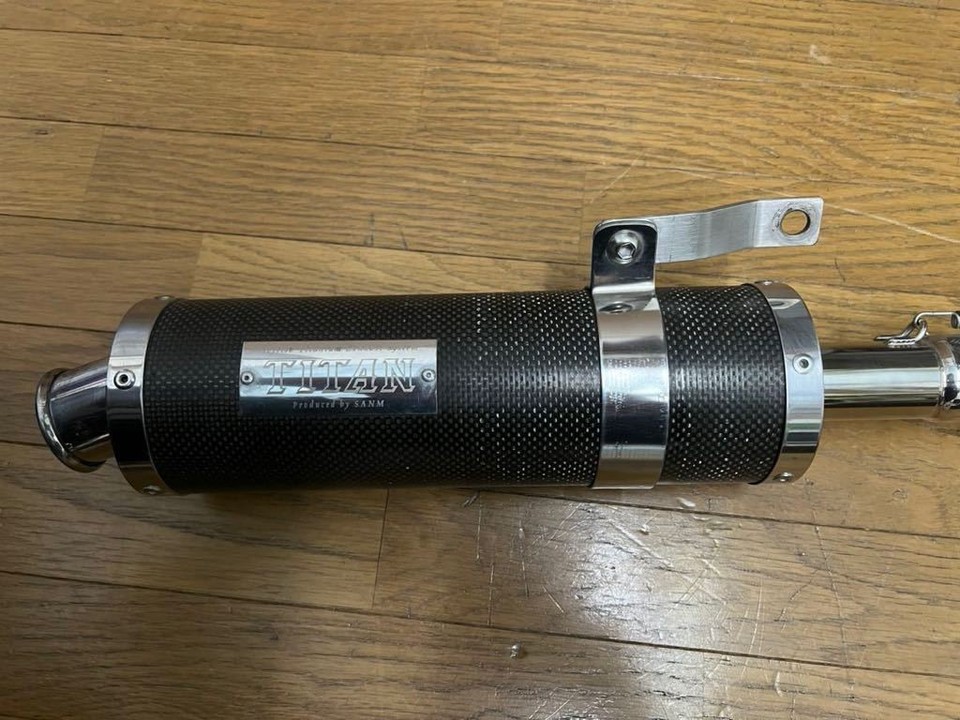 Ape Titanium Exhaust muffler Sanm Carbon Silencer | eBay UK