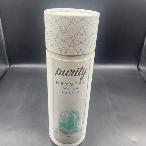 Blue Lifestyle Purity Crystal Glass Water Bottle Aquamarine Quartz 16.9oz New | eBay