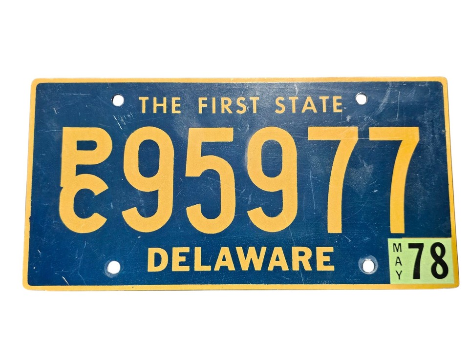 Vintage 1973 Delaware The First State License Plate | eBay
